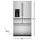 KRMF706ESS KitchenAid 36" French Door Refrigerator Canada - Sale! Best ...