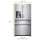 WRX735SDHZ Whirlpool French Door Refrigerator 36 inch 24.5 cu. ft ...