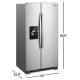WRS321SDHZ Whirlpool Side by Side Refrigerator 33 inch 21.4 cu. ft ...