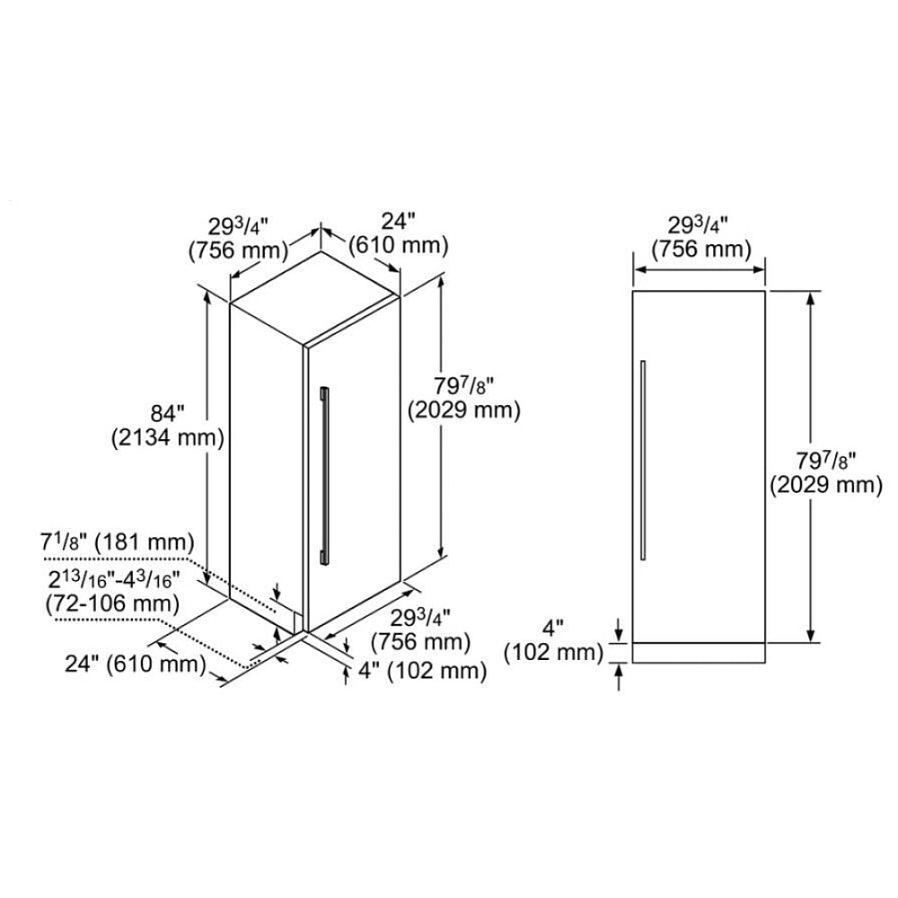 B30IR905SP Bosch Benchmark Series 30" Custom Panel Ready Column ...