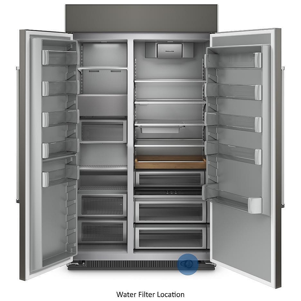 KBSN708MPA KitchenAid 48 inch Custom Panel Ready Built In Refrigerator ...