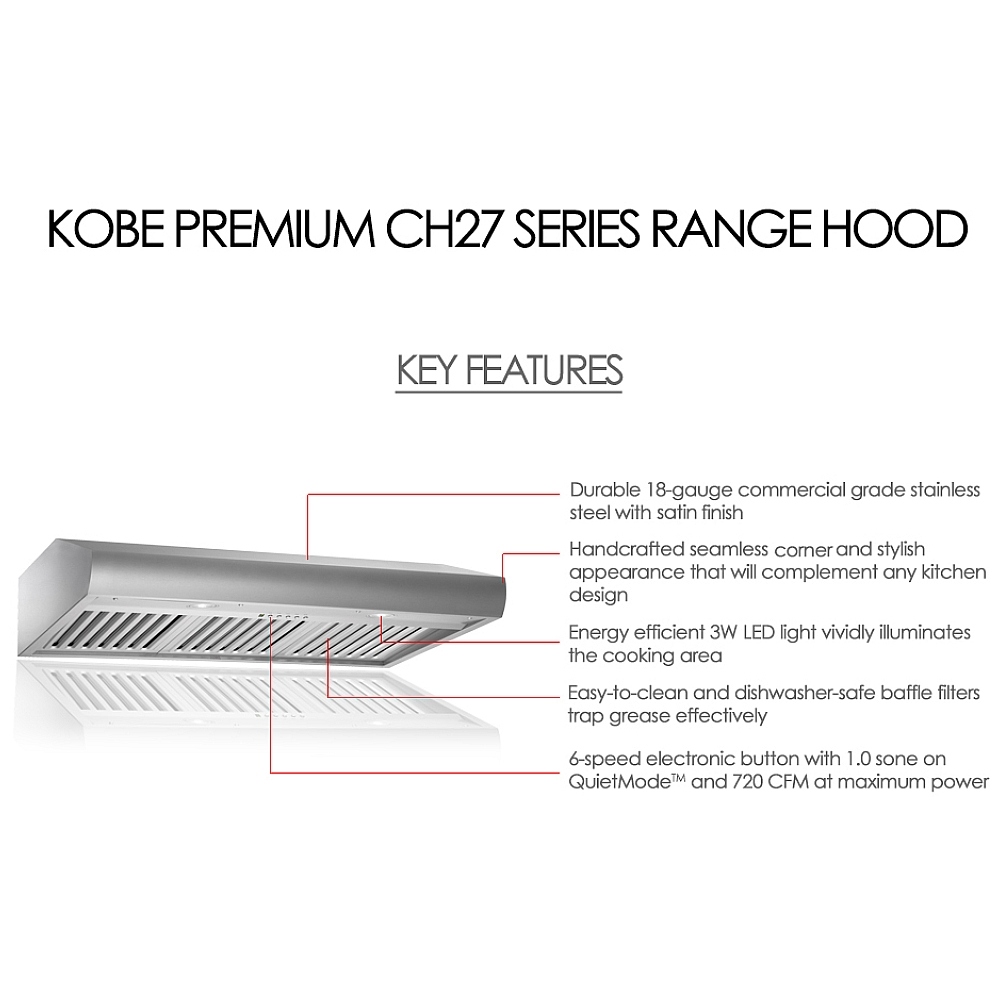 CH2742SQB-1 Kobe Range Hood Canada Parts - Best Price