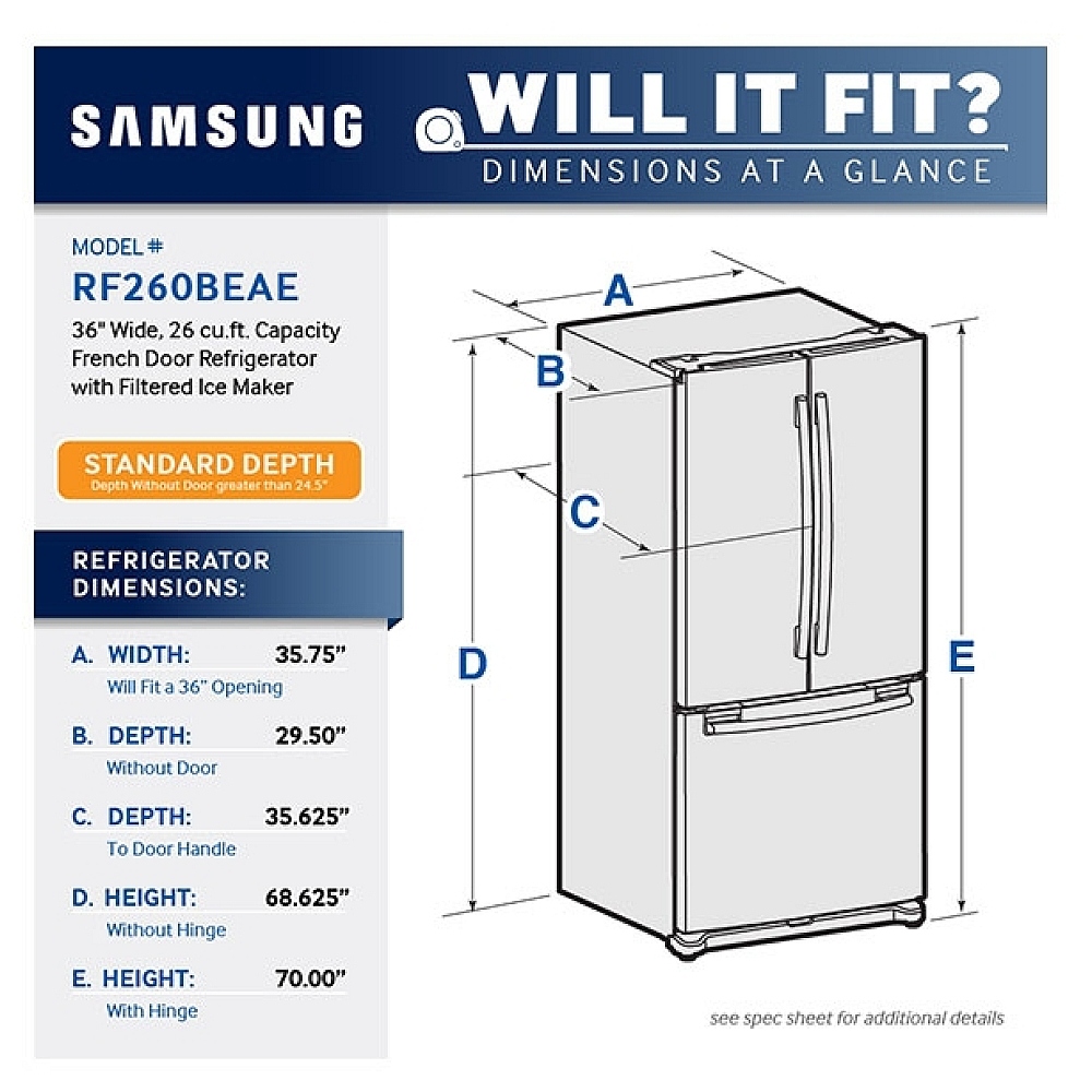 RF260BEAEBC Samsung Refrigerator Canada - Sale! Best Price, Reviews and ...