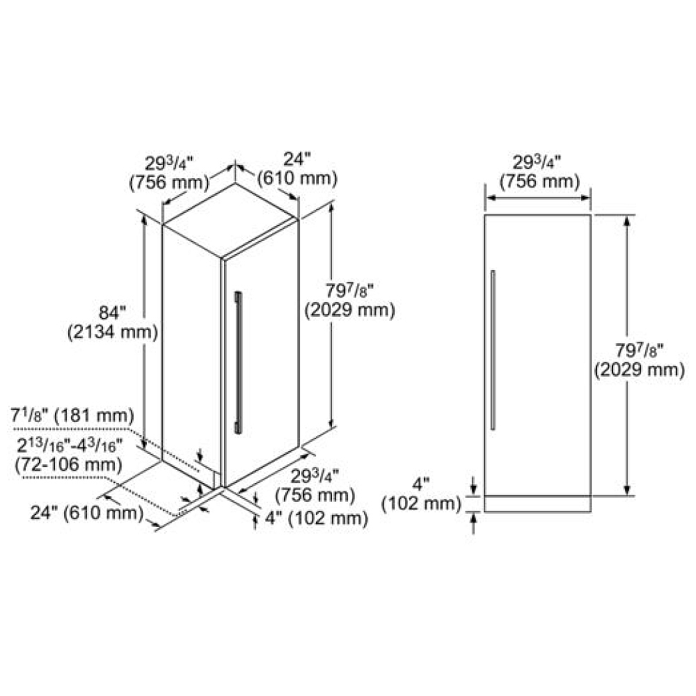 T30IR902SP Thermador 30" Custom Panel Ready Column Refrigerator Canada ...