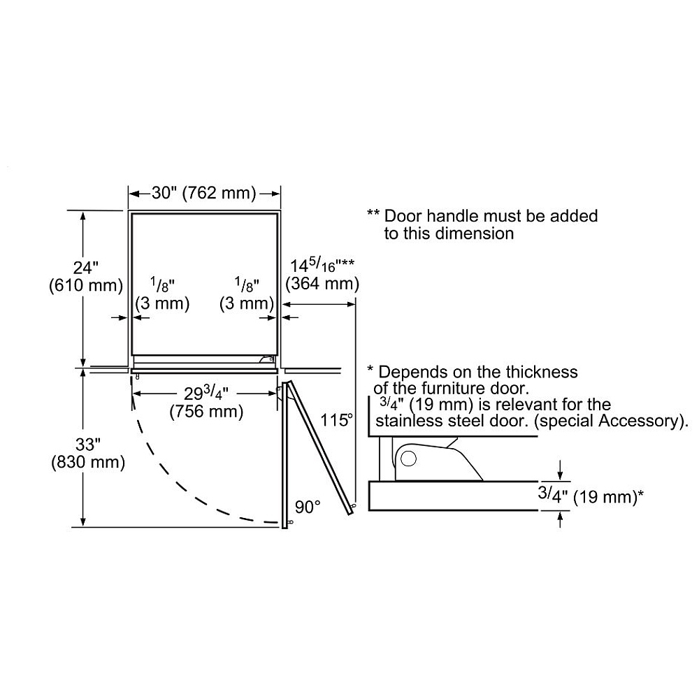 T30IR902SP Thermador 30" Custom Panel Ready Column Refrigerator Canada ...